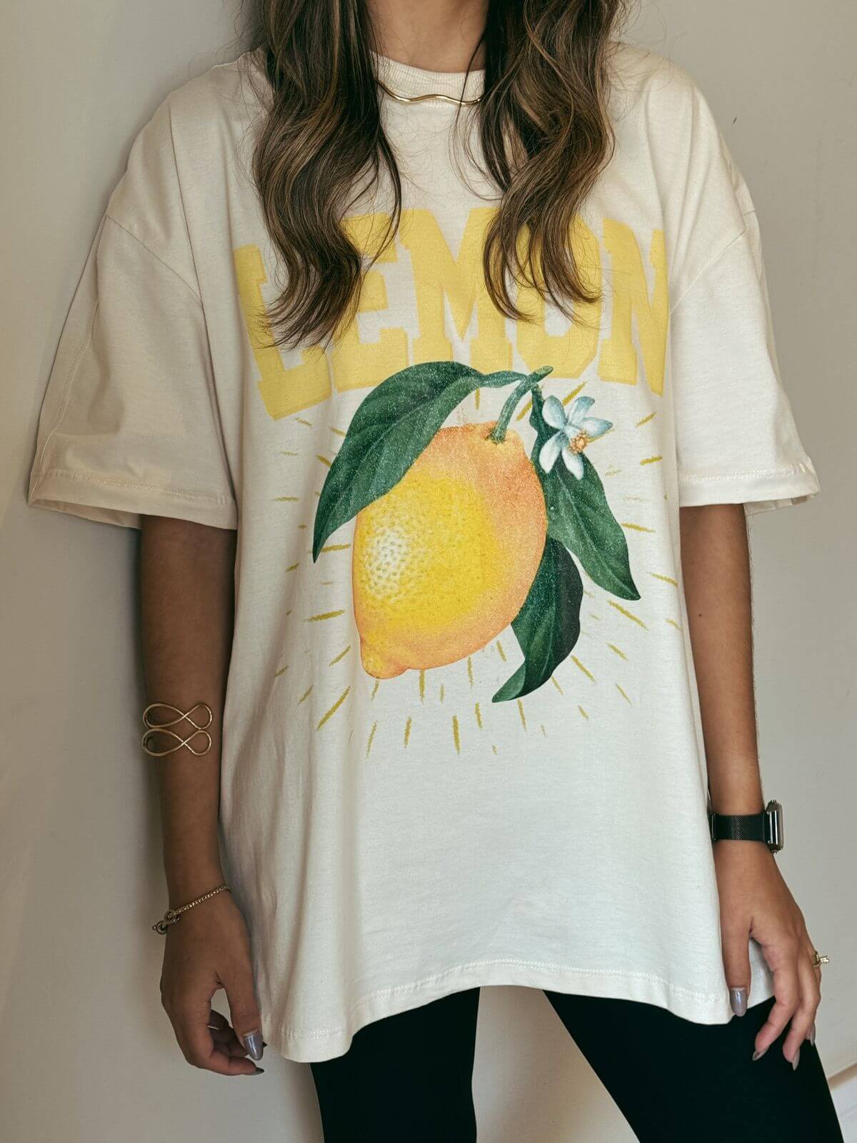 Tee Lemon Oversize - Gelo — Moriah Store